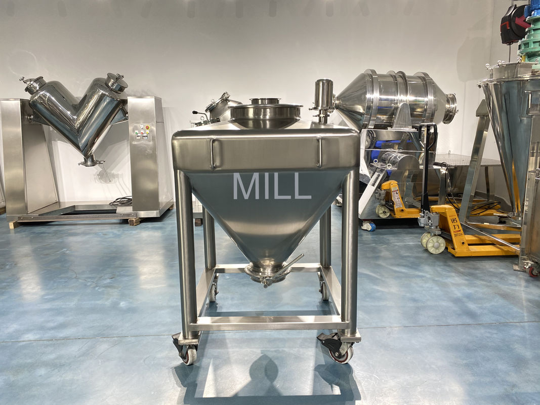 800L Vacuum Removable Pharmaceutical Powder Hopper Tank SUS 304/316L ...